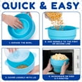 EcoEarth Microwave Popcorn Popper, Collapsible Silicone Bowl, Blue ...