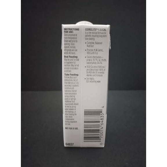 Abbott Nutrition Osmolite 1.5 Cal, 8 oz Carton, 355 Calories, 24 per ...