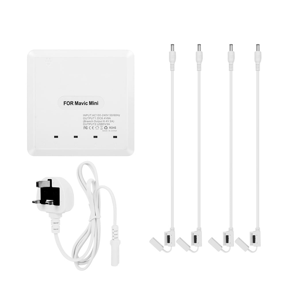 Cargador de batería para drones USB para 4 baterías, 2 controladores ...