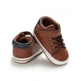 Infant Baby Boys Solid Color PU Sneakers Shoes - Walmart.com