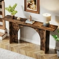 Tribesigns 63-Inch Farmhouse Console Table, Rustic Wood Sofa Wall Table ...