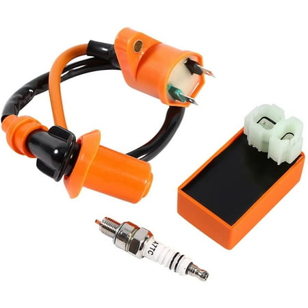 6 Pin Spark Plug CDI Box Ignitor Ignition Coil 3 Electrode for GY6 50CC ...