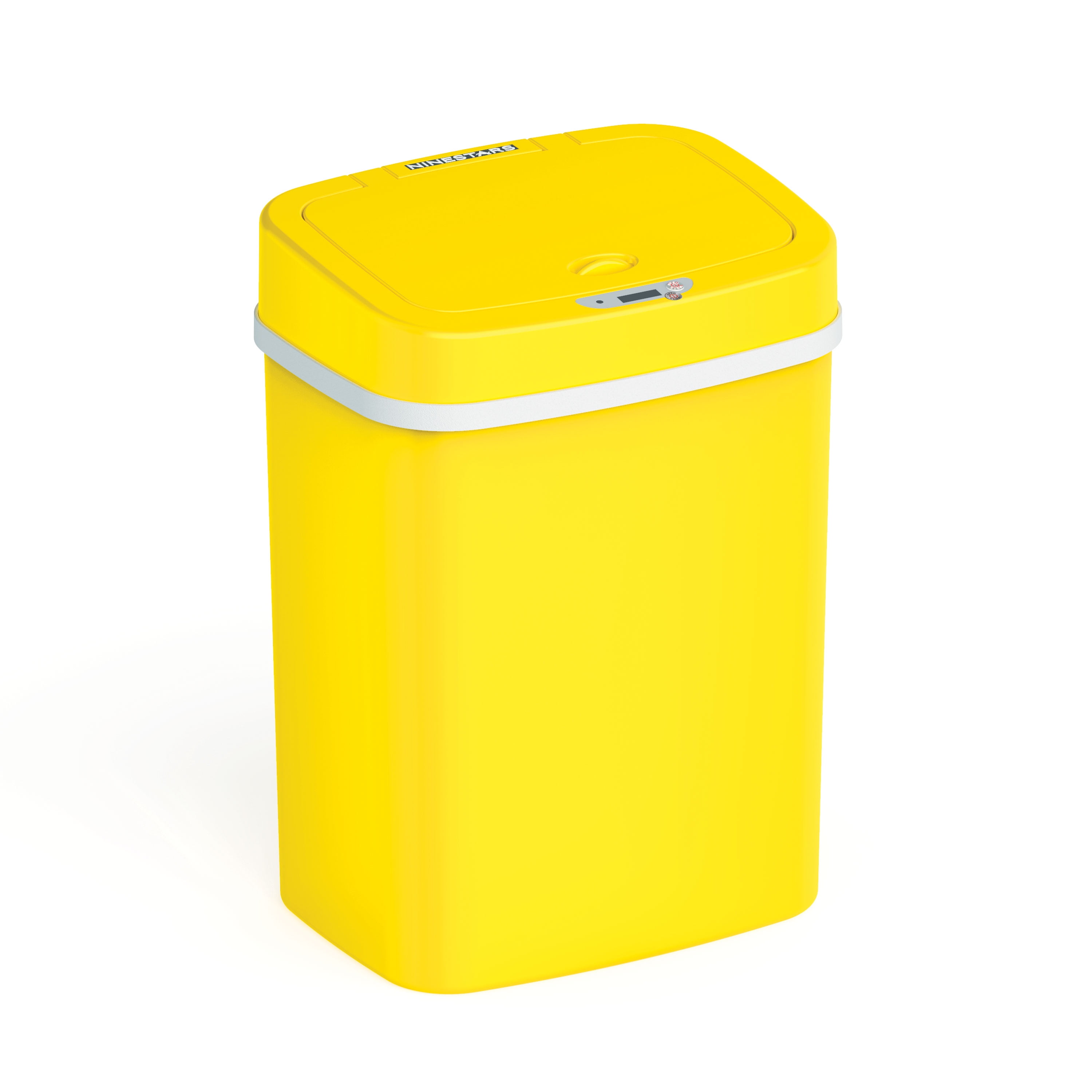 Nine Stars 3.2 Gallon Trash Can, Plastic Touchless Bathroom Trash Can ...