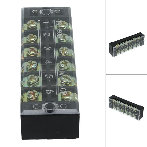 Terminal Strip Block Dual Row Panel Mount 600v 35a With Brass Contact Pc Shell For Easy