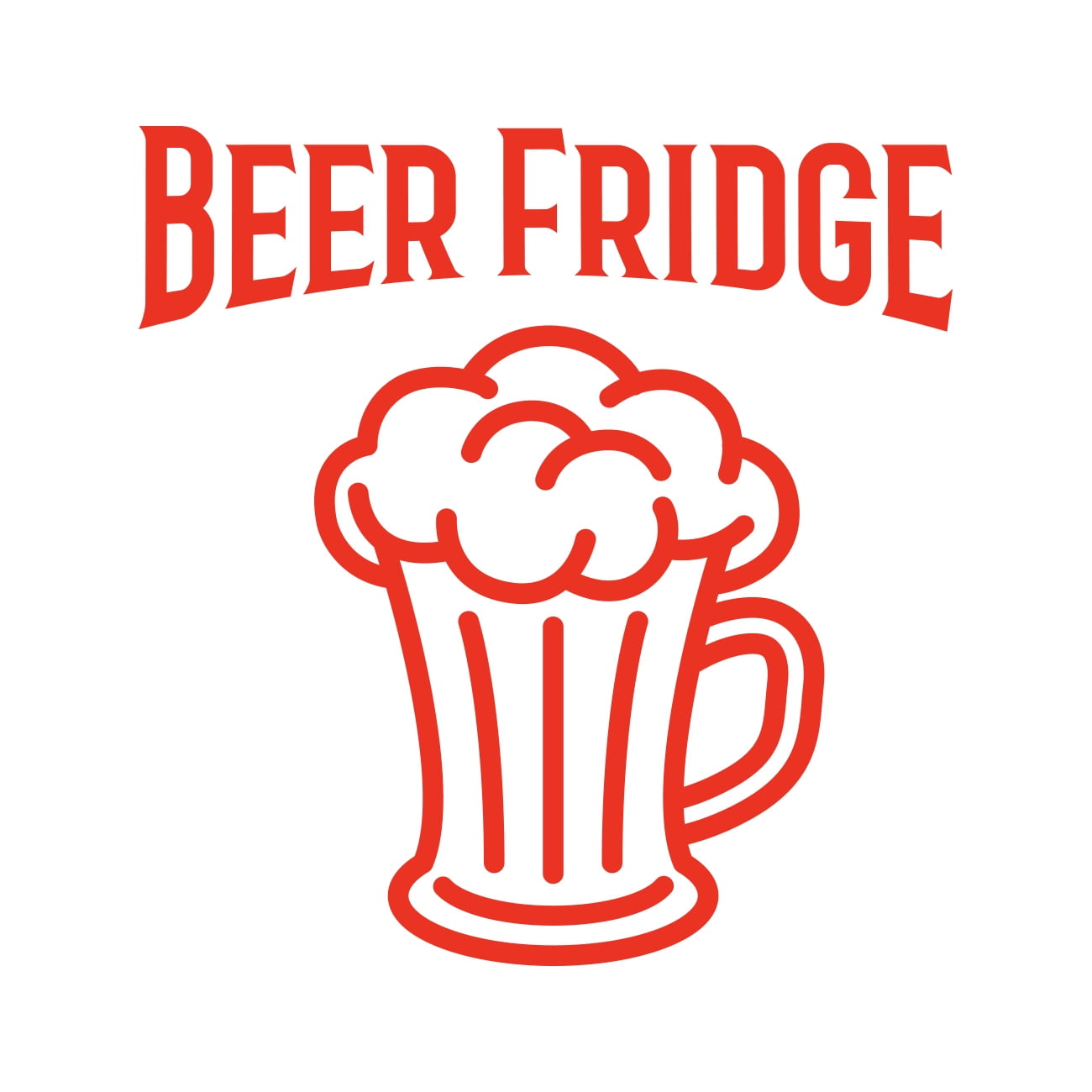 Beer Fridge Sticker Decal Die Cut - Self Adhesive Vinyl - Weatherproof ...