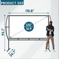 "GTGETCO 120"" Outdoor Portable Projector Screen - 4K HD, Freestanding ...