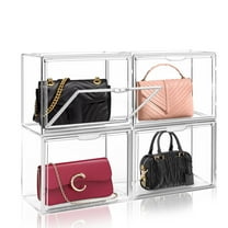 Dayooh Clear Acrylic Handbag Display Box, Stackable with Magnetic Door ...