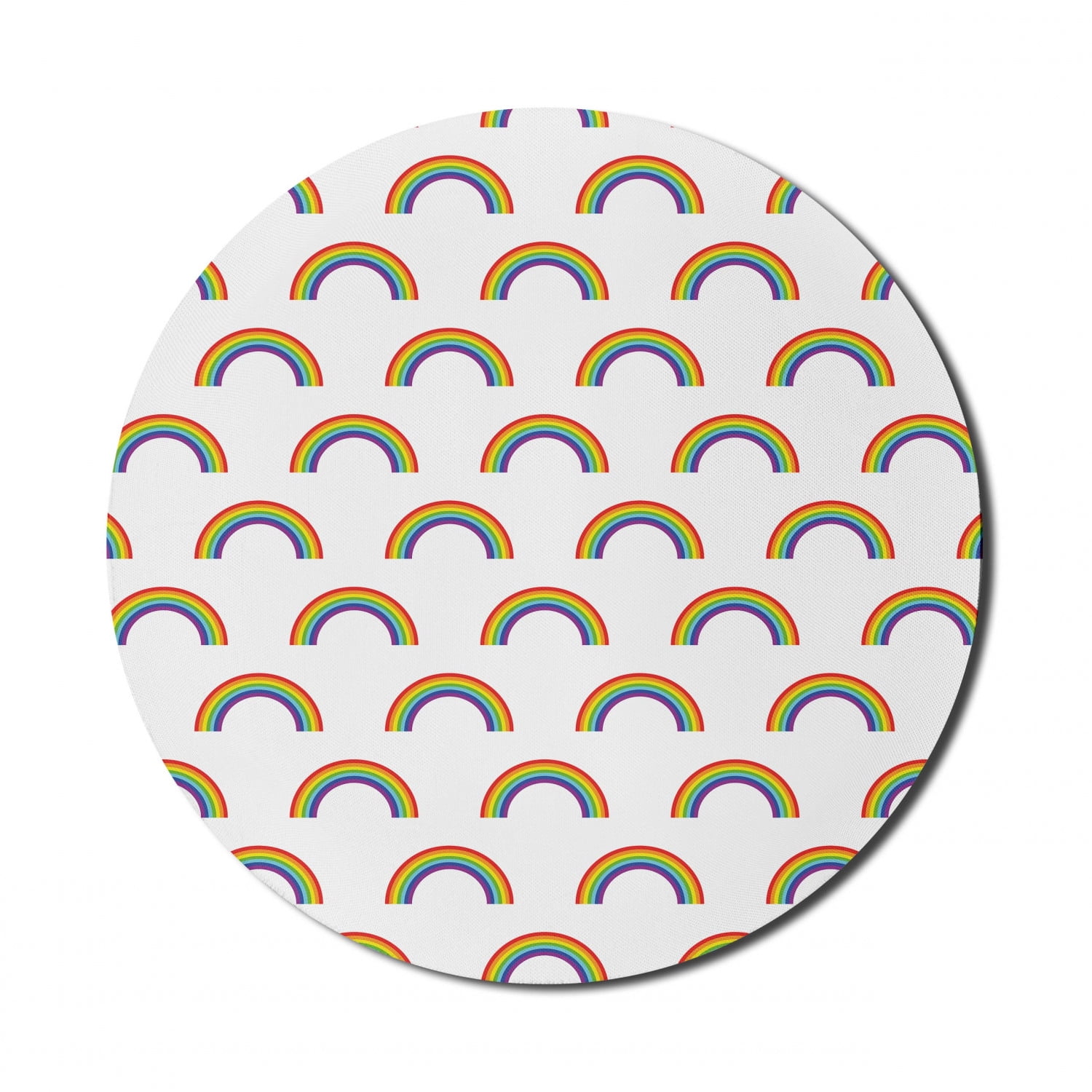 Rainbow Mouse Pad for Computers, Repetitive Colorful Rainbow on a Plain ...