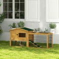 2 Levels Outdoor Rabbit Hutch with Openable Top, 59" Wooden Large ...