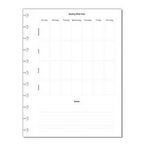 Weekly Dinner Planner Inserts for 11 Disc Planners - Walmart.com