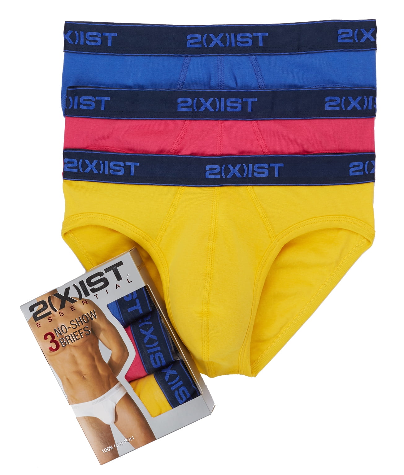 2(x)ist Mens Essential No-Show Brief 3-Pack Style-3102032003 - Walmart.com