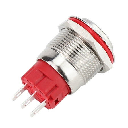 1no 1nc Stainless Steel Shell Push Button Switch DC9~30V 19mm 1NO 1NC ...