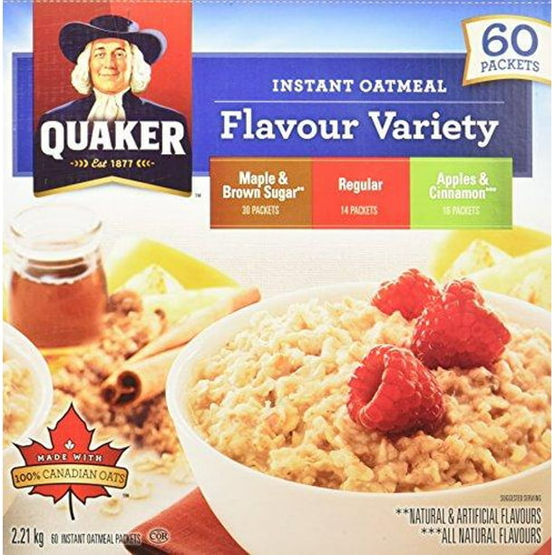 Quaker Instant Oatmeal Flavour Variety 60 Pouches 2.21 KG, 2.21 ...