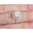 Classic 2.75 Carat Princess Cut Moissanite Diamond Bridal Set With 18K White Gold Plating ...