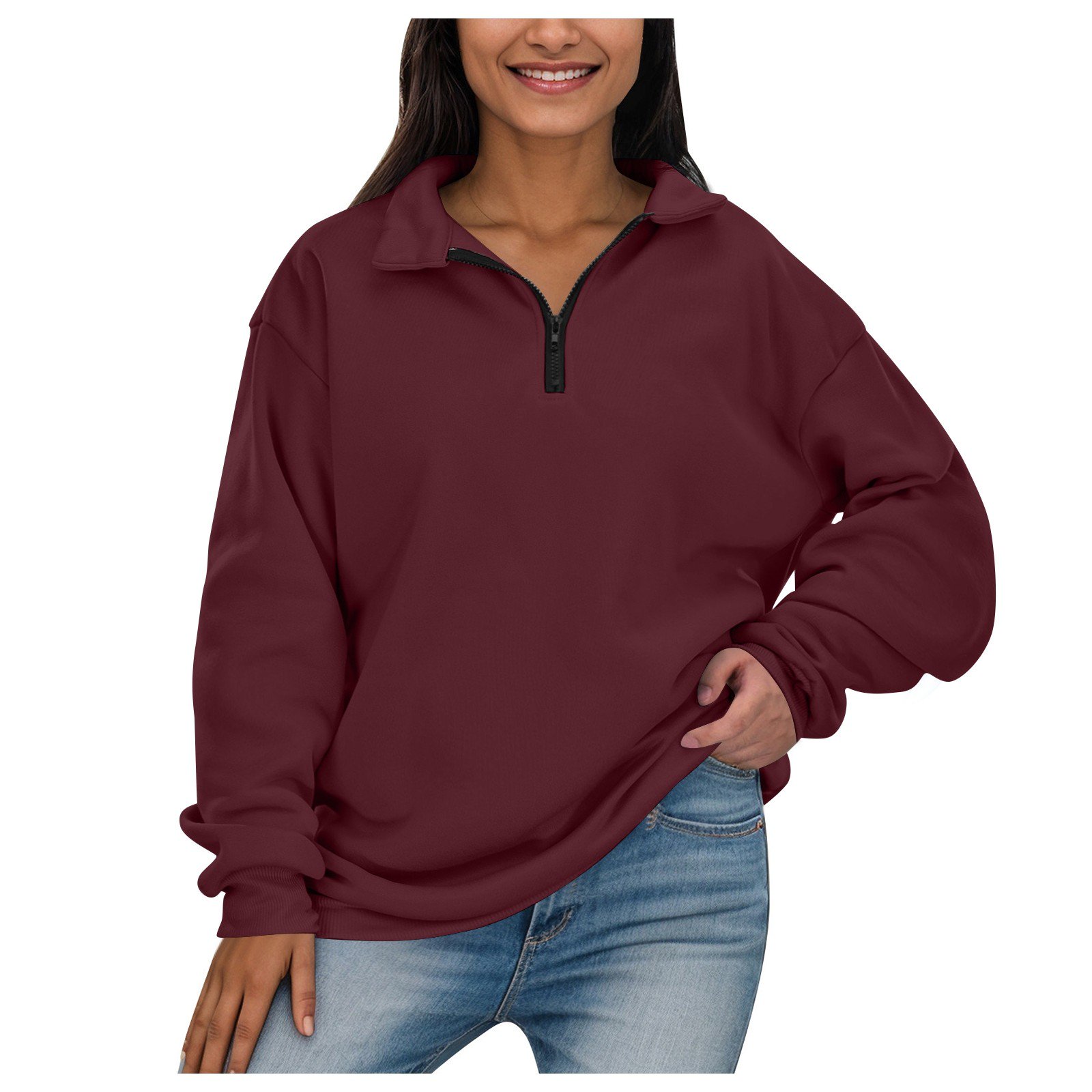 Click here for Sxcggal Womens Half Zip Long Sleeve Athletic Hoodi... prices
