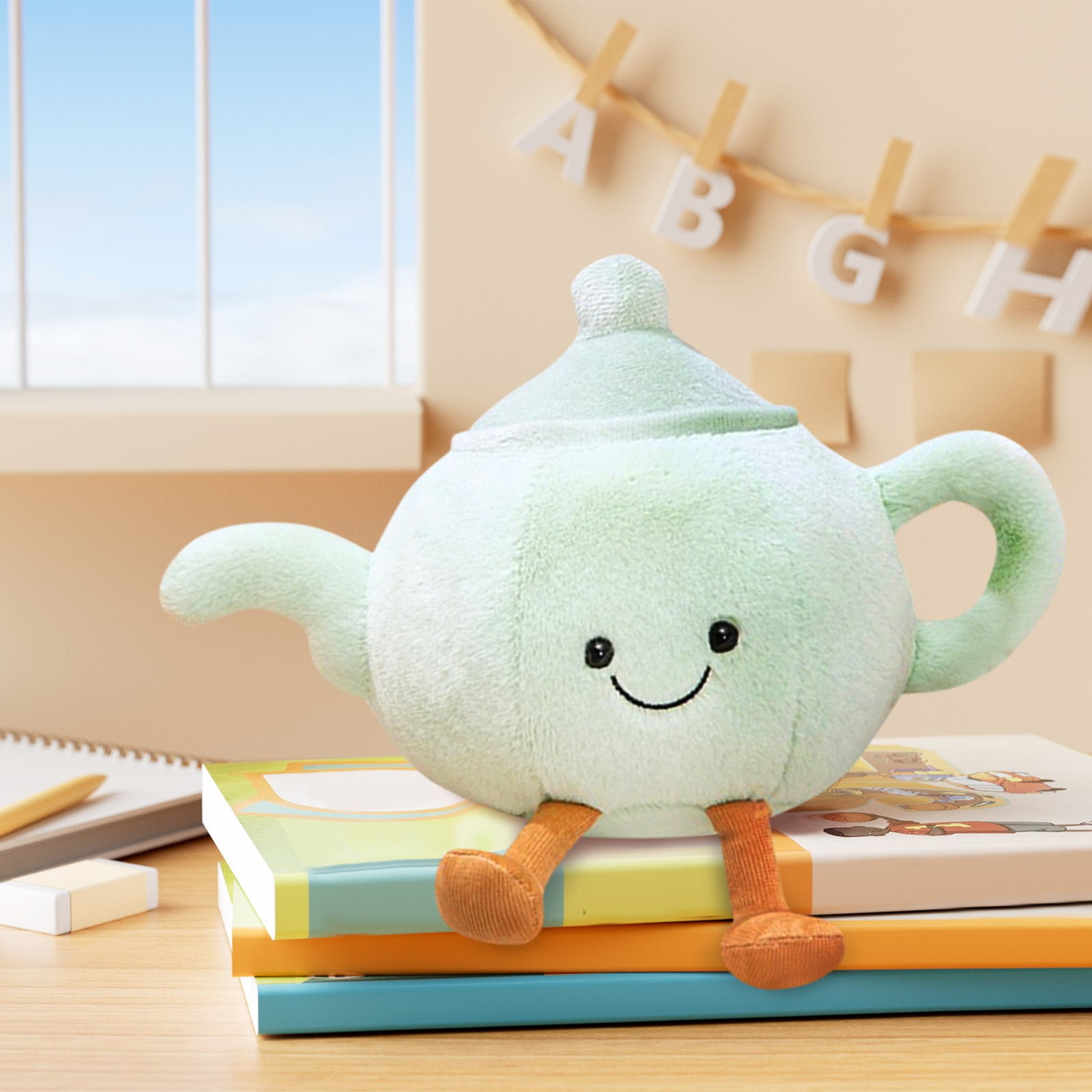 Jellycat Amuseables Vicky Teapot Soft Plushies Toys 5.3 Inch, Cuddly ...