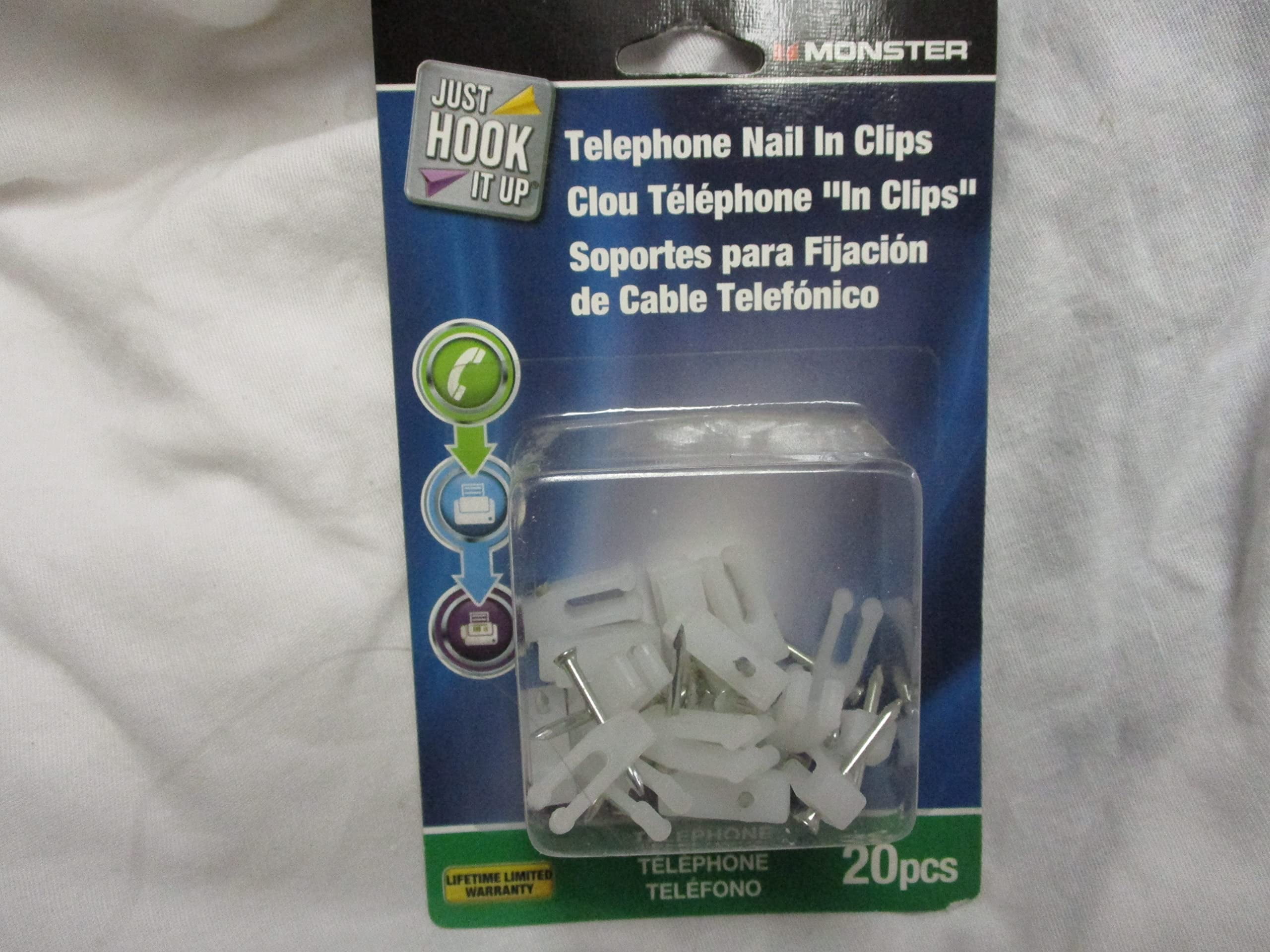 Telephone Nail in Clips Color Clear 20 Pieces by Monster - Walmart.com