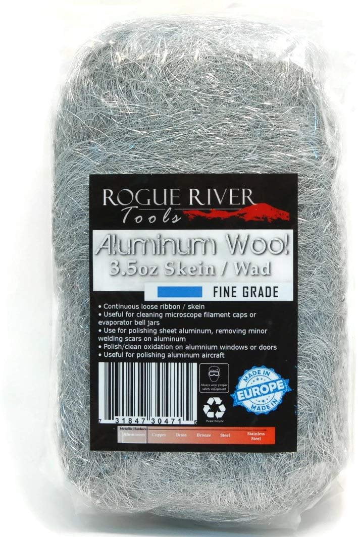 Aluminum Wool FINE Grade - 3.5oz Skein/Wad - by Rogue River Tools. Soft ...