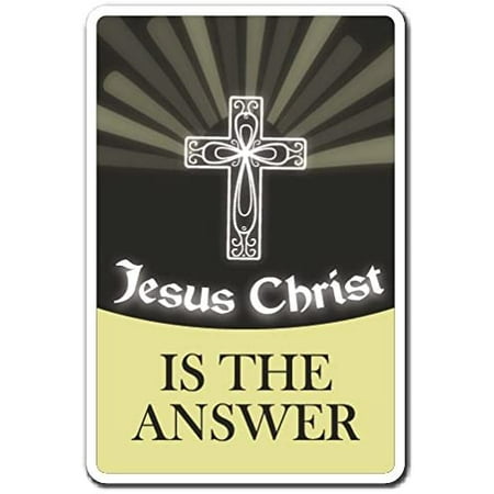 Jesus Christ is The Answer [3 Pack] of Vinyl Decal Stickers | 3.3" X 5 ...