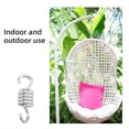 4Pcs Porch Swing Spring Set Metal Heavy Duty Plated Silver for Indoor ...