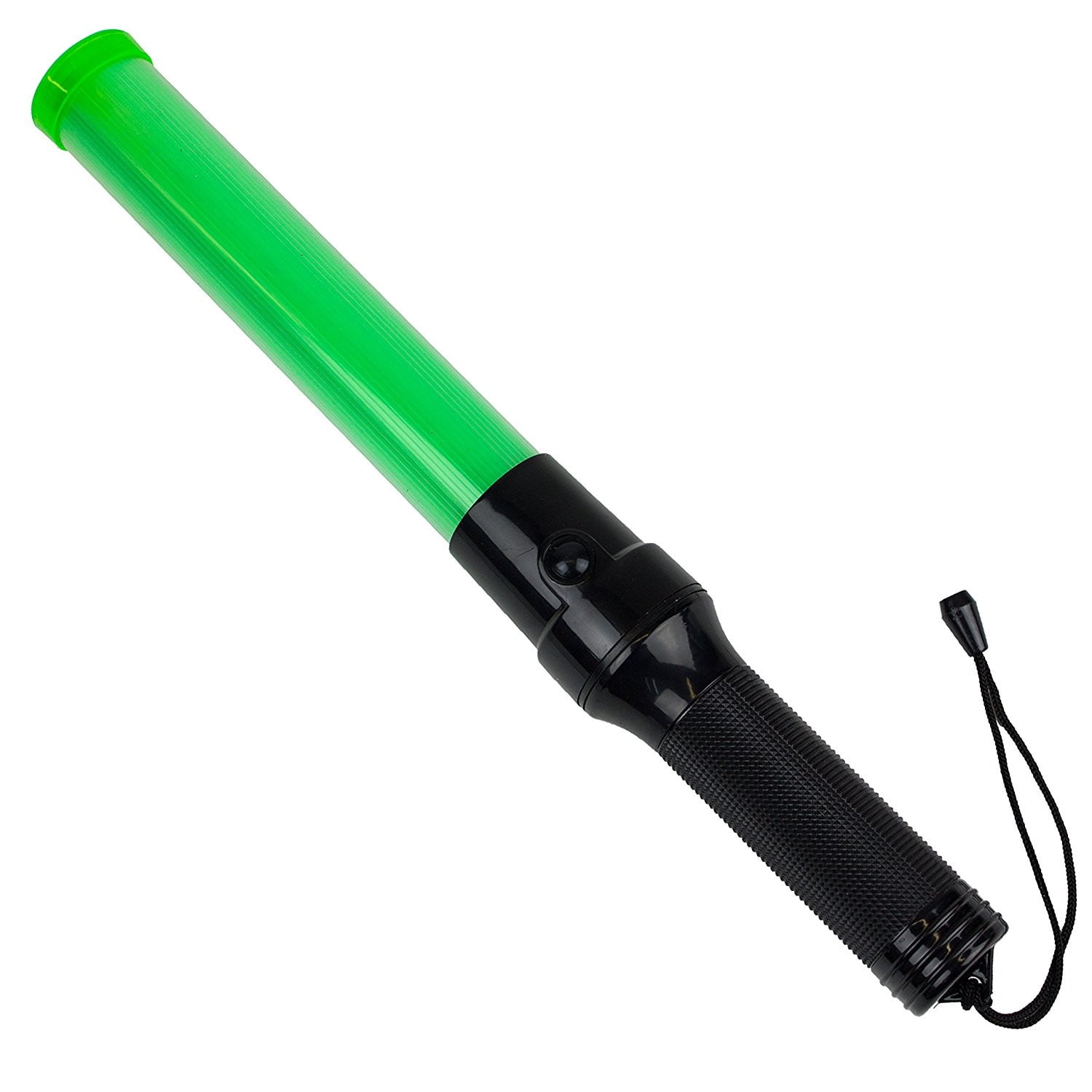 RK Signal Traffic Wand Baton LED Flashlight with Wrist Strap - Green ...