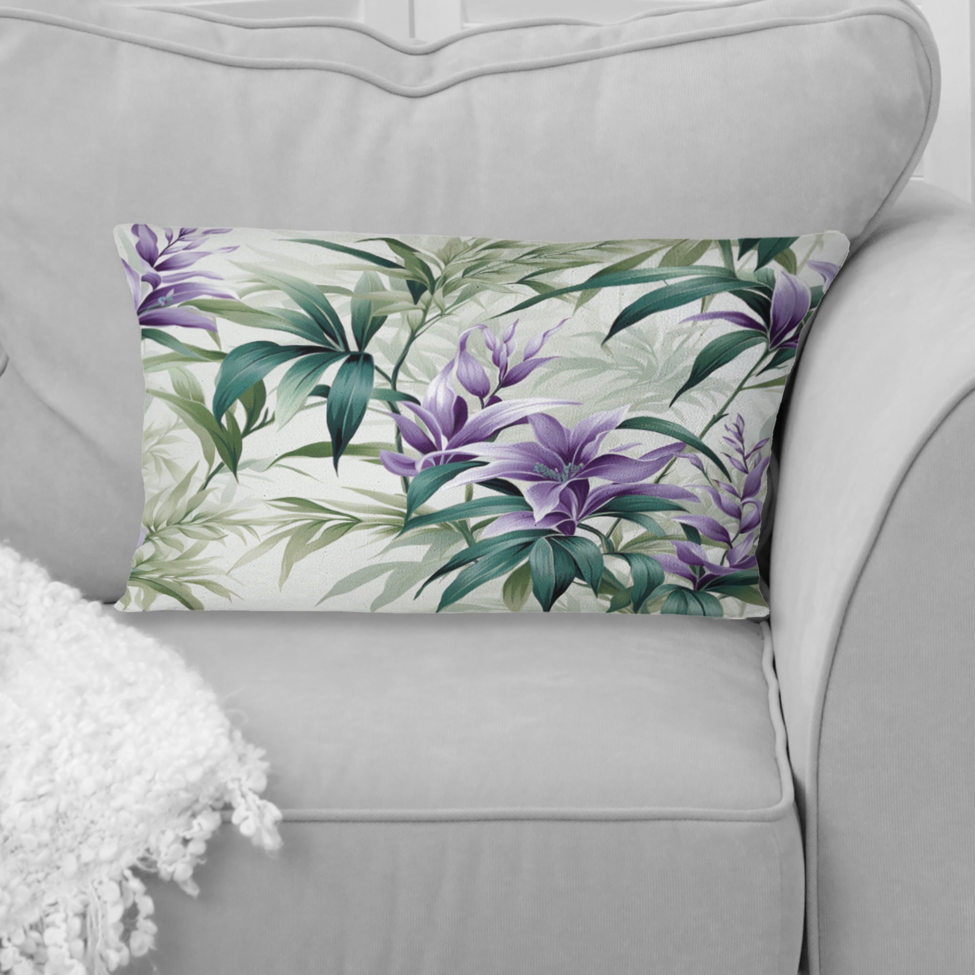Click here for Designart Serenade Of Green And Purple Bamboo In T... prices