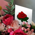 3drose, Artistic Green Iguana in Front of Striking Red Rose Flower Art ...