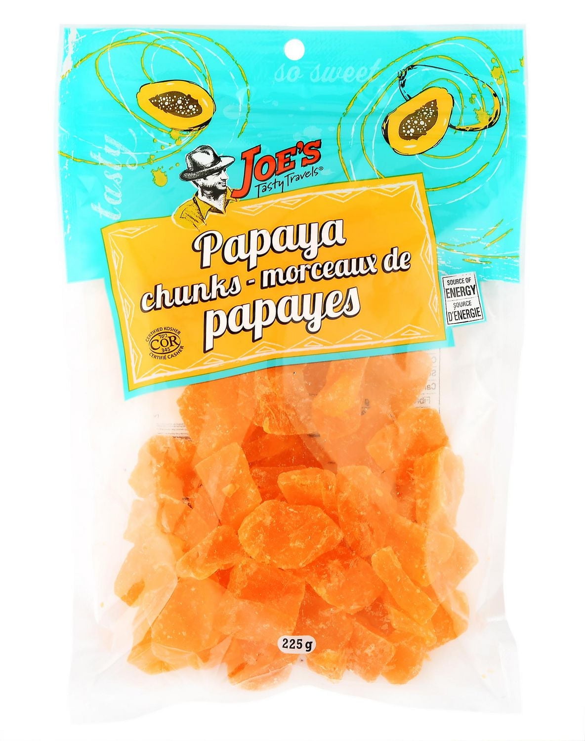 JOES TASTY EX PAPAYA DRIED 225G, JOES TASTY EX PAPAYA DRIED 225G ...
