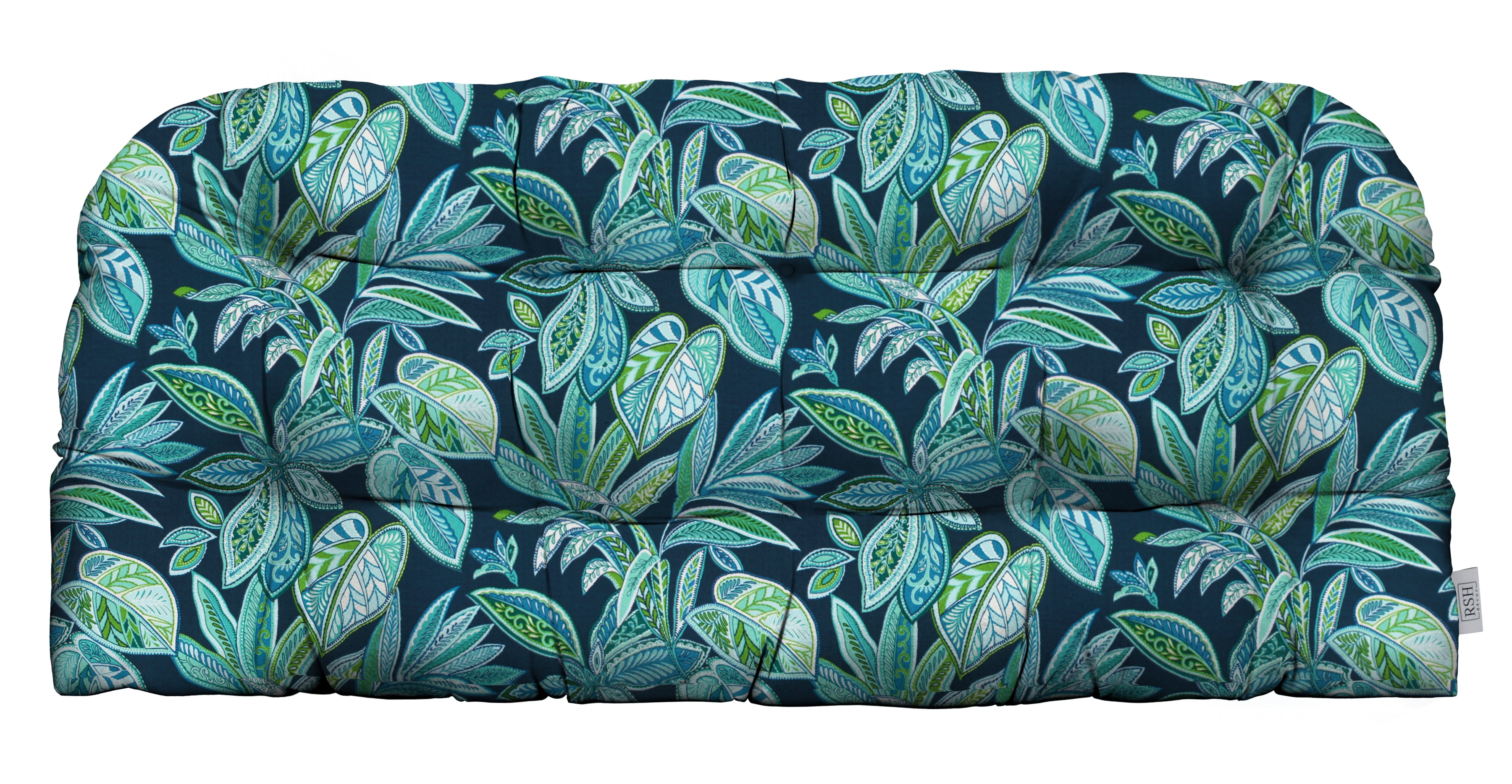 RSH Décor Indoor Outdoor Single Tufted Wicker Loveseat Cushion ...