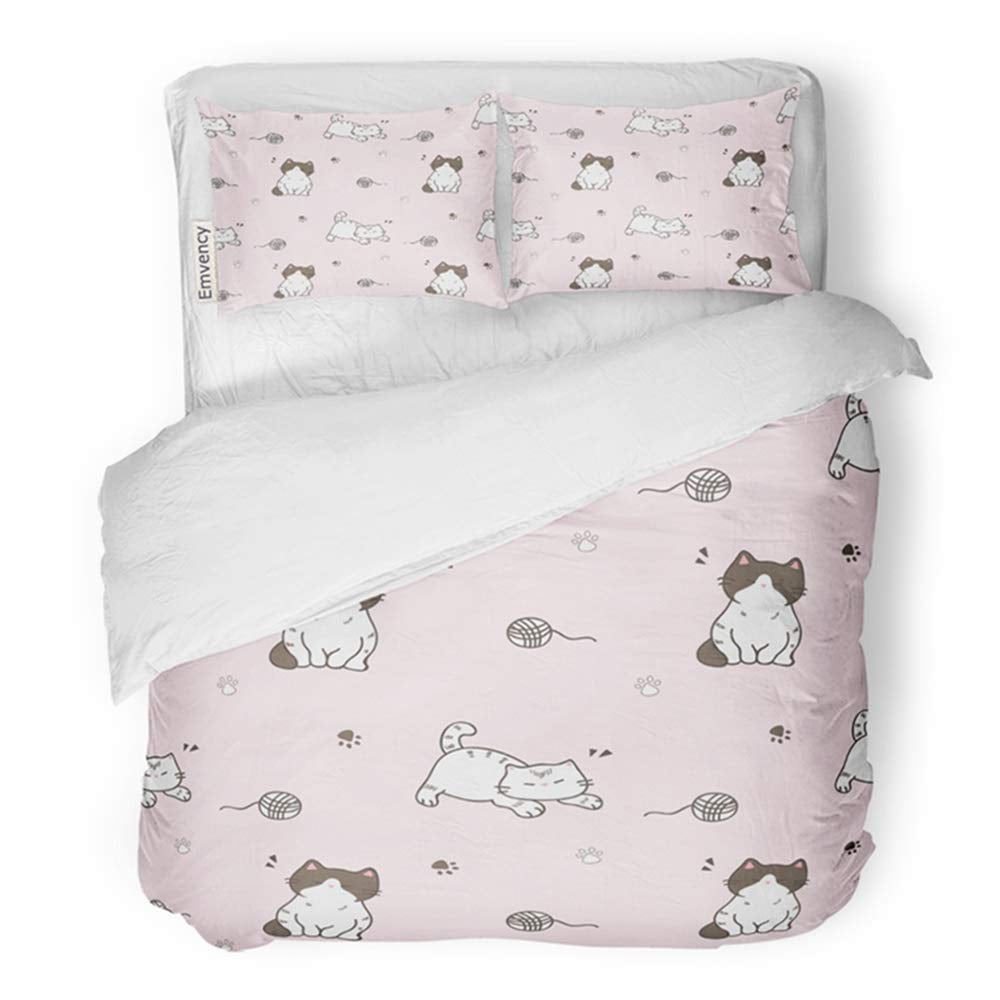 Click here for Poglip 3 Piece Bedding Set Pattern Of Cute Cat On... prices