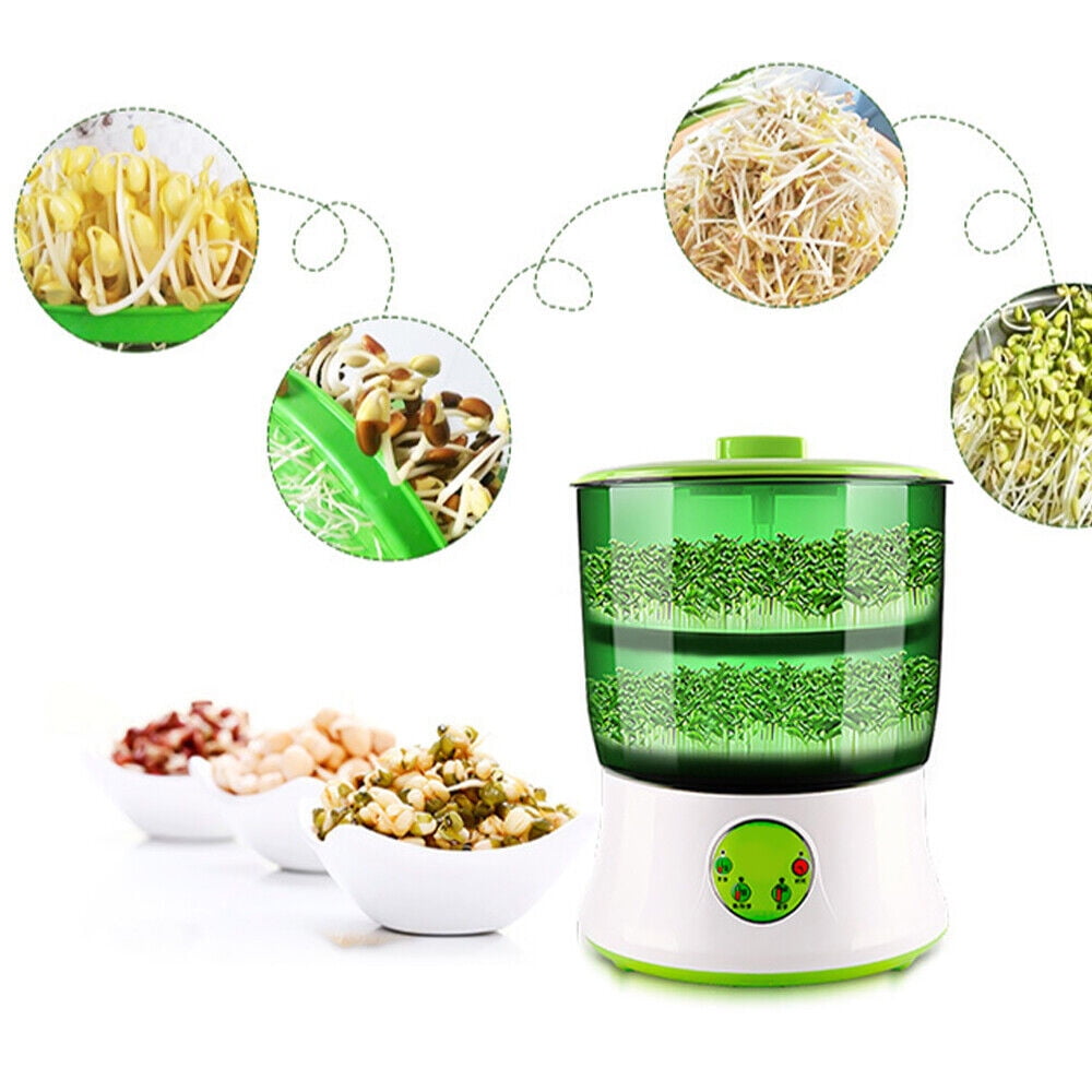 Miumaeov Household Food Grade ABS Automatic Bean Sprouts Machine Double ...