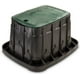 Rain Bird VBREC12 Rectangular Sprinkler Valve Box, Black with Green Lid ...