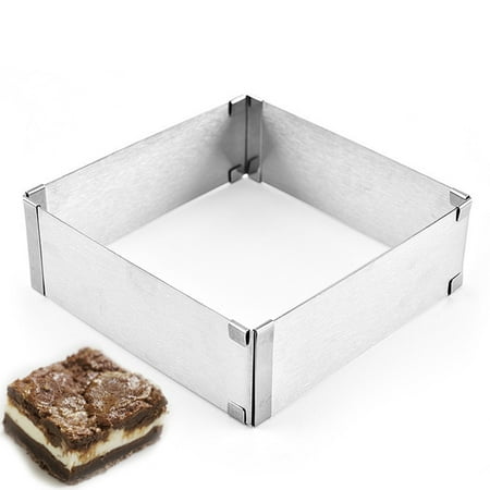 Coofit Stainless Steel Cake Mold Non-stick Adjustable Cake Form Square ...