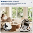 Heavy-Duty 3-Speed Floor Fan, 3300 CFM High-Velocity Metal Fan with 360 ...