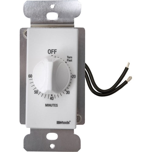 Woods In-Wall 60-Minute Spring Wound Countdown Timer, White - Walmart.com