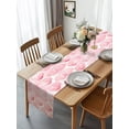 Burlap Table Runner 90 Inches Long, Watercolor Pink Ocean Shell Non ...