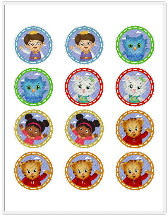 Daniel Tiger's Neighborhood Cupcake Topper Images - Nepal | Ubuy