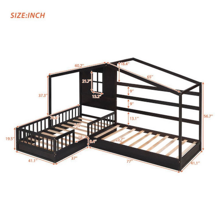 Corner Twin Bed Frame L