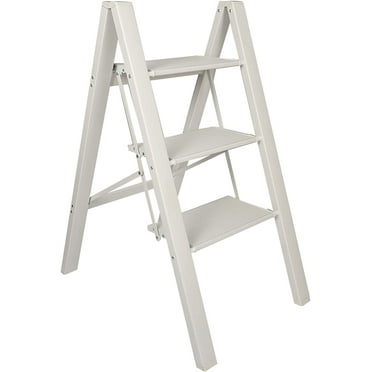 ZENY Heavy Duty 3 Step Folding Utility Ladder with Wide Anti-Slip ...