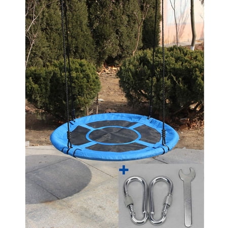 Flying Saucer Tree Swing 40" Round Swing Set, Adjustable Multi-Strand ...