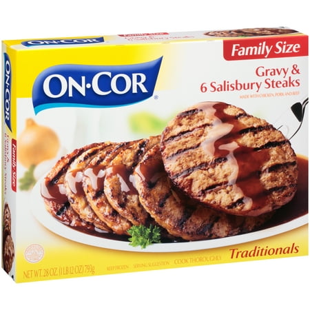 On-Cor Traditionals Gravy & 6 Salisbury Steaks, 28 oz - Walmart.com