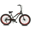 MICARGI 26" Retro Beach Cruiser Bike Single Speed Fat Tire Bicycle ...