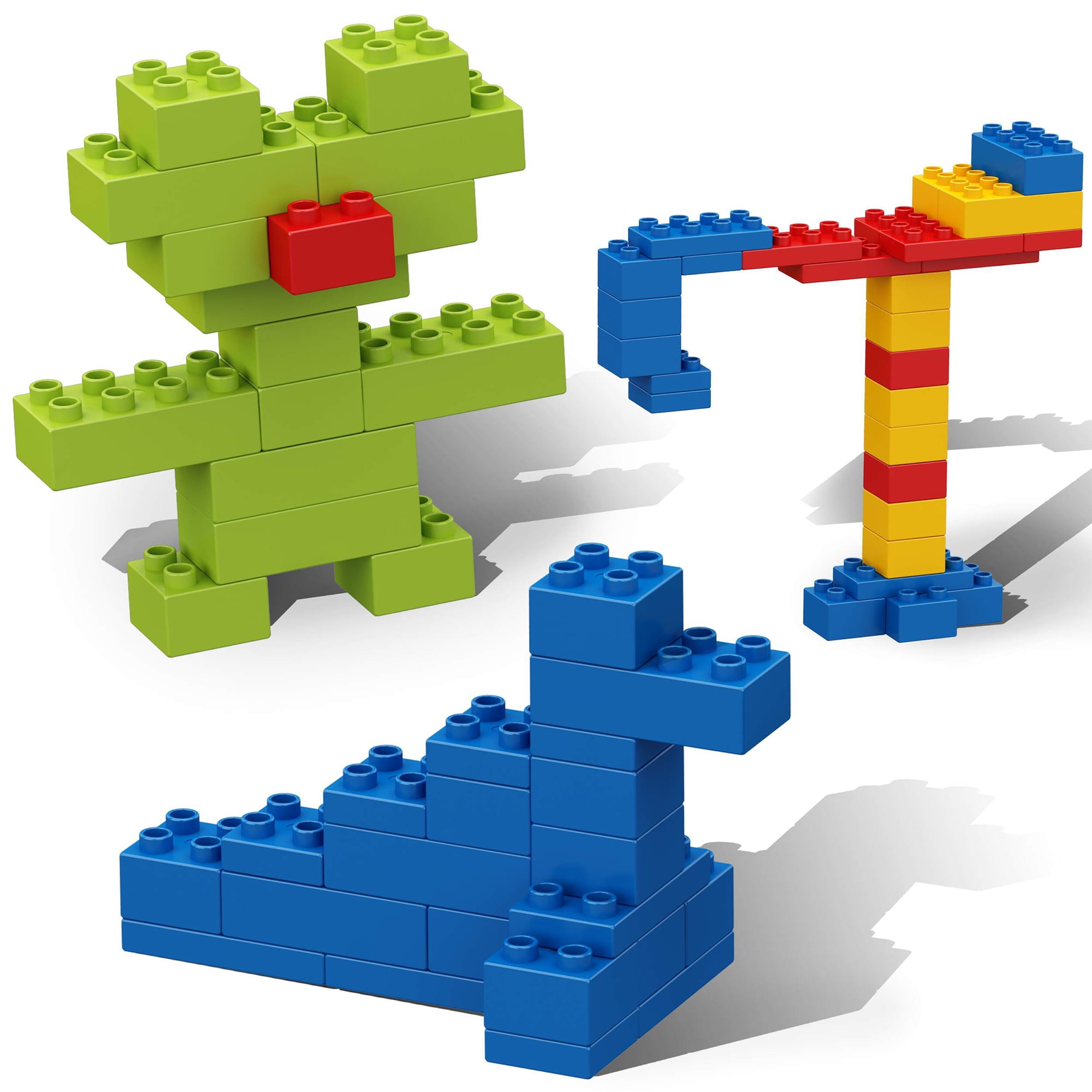 PICASSO-TILES 100-Piece Large Brick Building Blocks, Brick Compatible ...