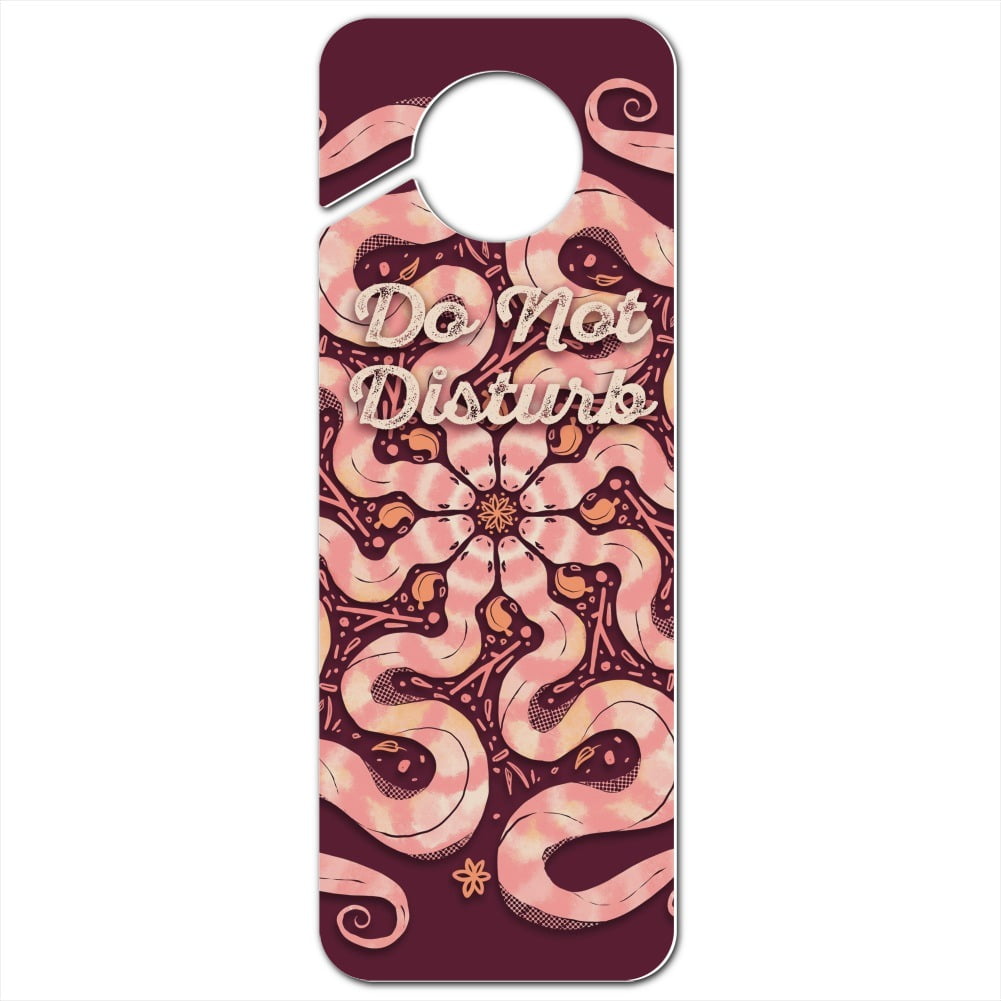 Circle of Snakes Forming a Flower Plastic Door Knob Hanger Sign ...