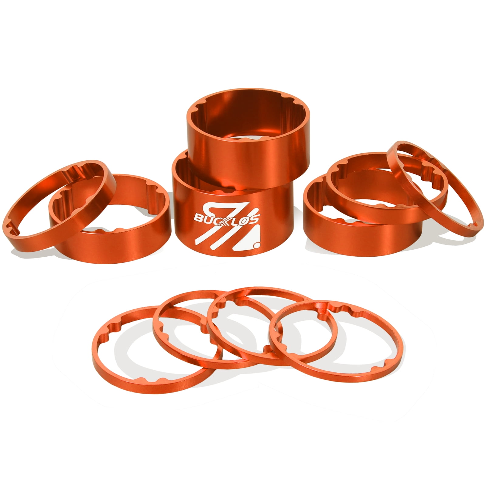 BUCKLOS 11PCS Headset Spacer Bike 1-1/8 Fork Stem Aluminum Carbon Fiber ...