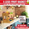 16.5-Inch 2-Tier Bamboo Fruit and Snack Storage Holder with Sturdy Four ...