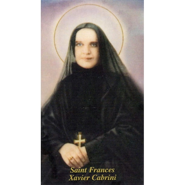 St. Frances Xavier Cabrini - Relic Laminated holy card - Blessed by ...