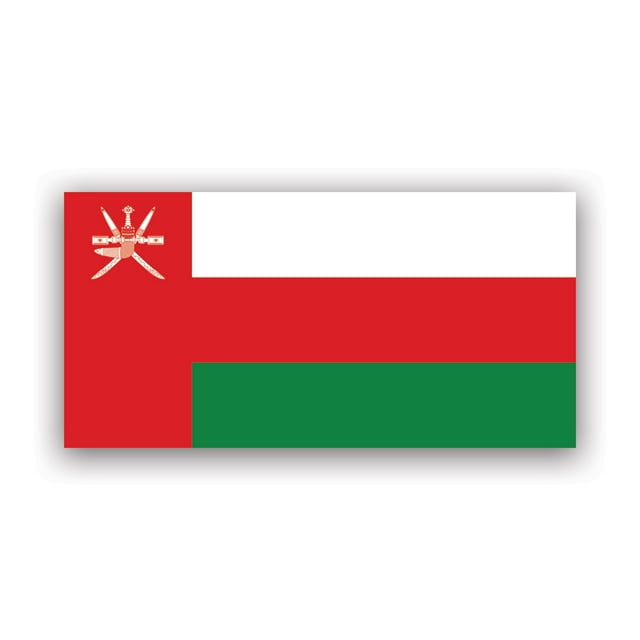 Omani Flag Sticker Decal - Self Adhesive Vinyl - Weatherproof - Made in ...