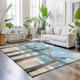 Area Rug 5x7ft Seagull Ocean Beach Washable Area Rugs for Living Room ...