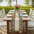 Brown Welcome Modern Burlap Cotton Table Runner 14x72 Inches Long ...